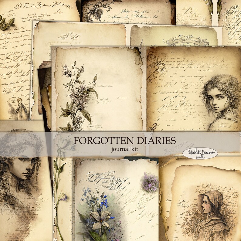 FORGOTTEN DIARIES Junk Journal Kit Vintage Junk Journal - Etsy