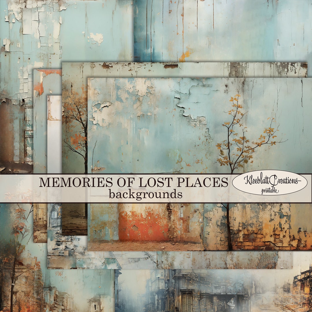 Memories of LOST PLACES Backgrounds, Junk Journal Kit, Design Paper ...