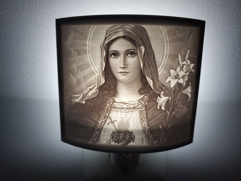 Blessed Mother Mary Night Light - Etsy