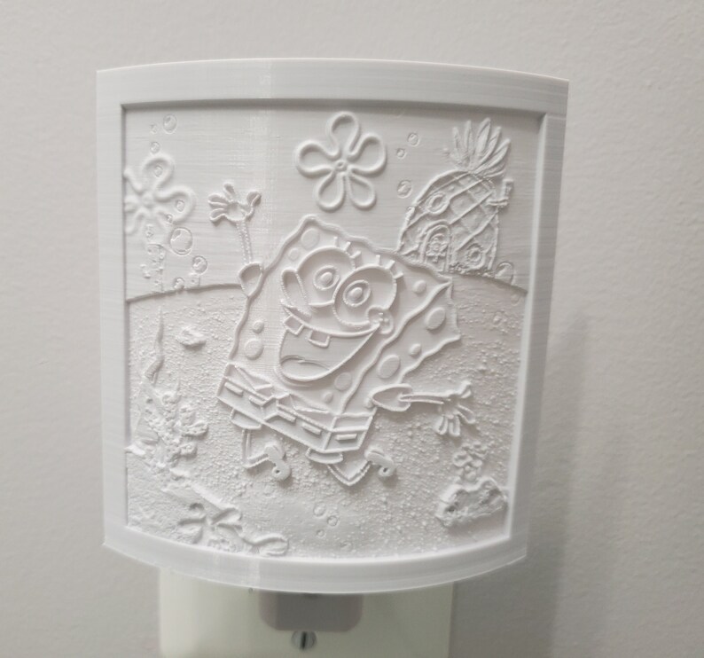 Spongebob Squarepants 3D Printed LED Night Light | Etsy