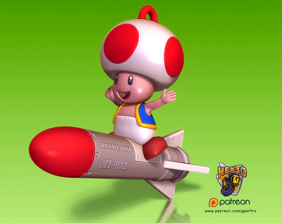 Missile Toad Bullet Bill Super Mario Brothers Ornament - Etsy