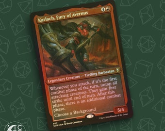MTG Karlach, Fury of Avernus Proxy Custom MTG Proxy Cards, Magic the ...
