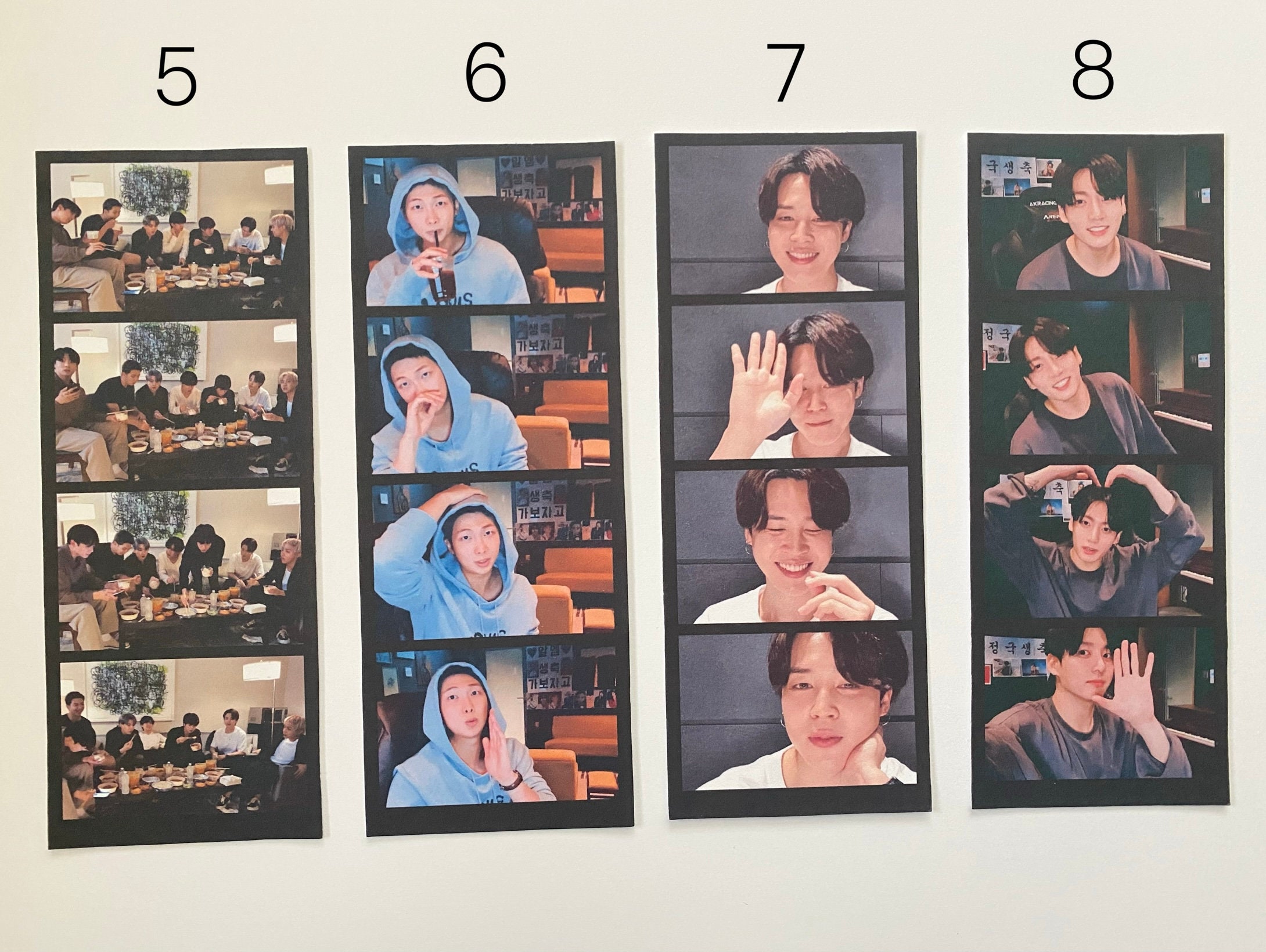 BTS VLIVE Photo Strips - Etsy