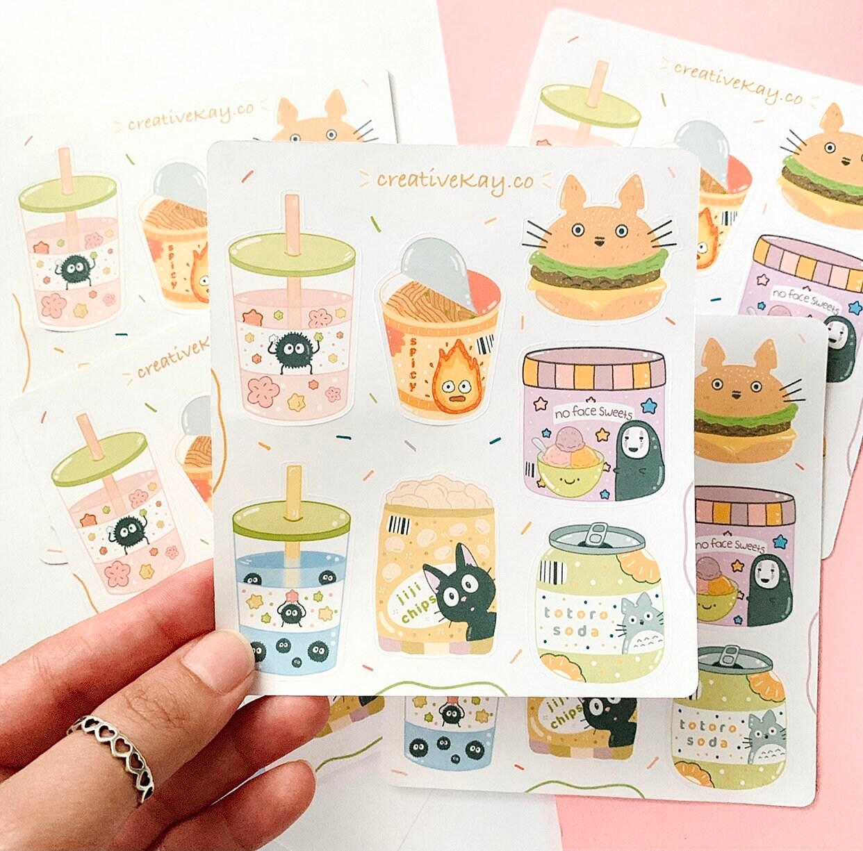 Cute Studio Ghibli Snack Sticker Sheet Journal Stickers - Etsy
