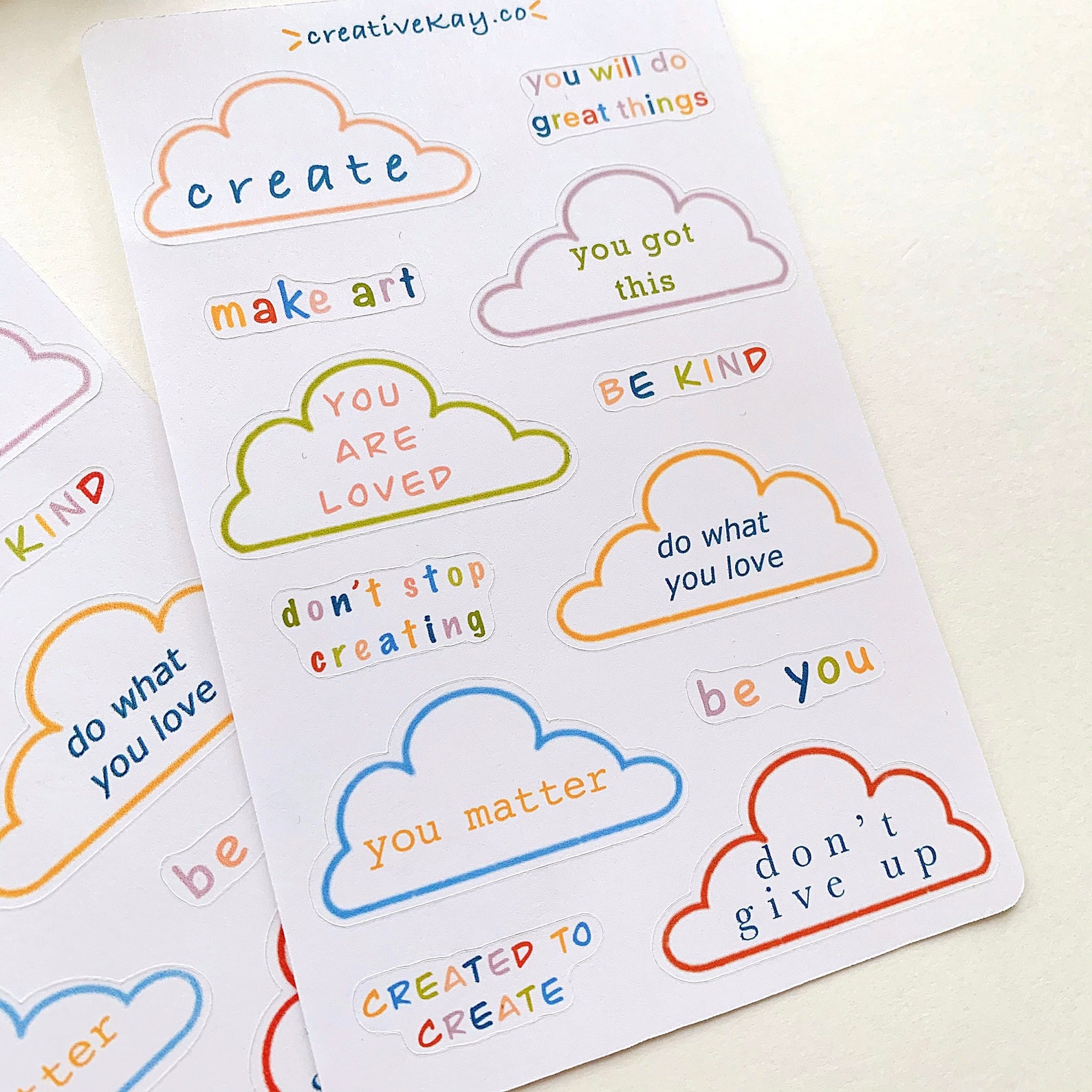 Motivational Words Sticker Sheet Journal Stickers Planner - Etsy