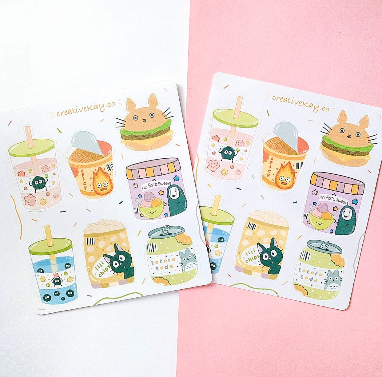 Cute Studio Ghibli Snack Sticker Sheet Journal Stickers - Etsy