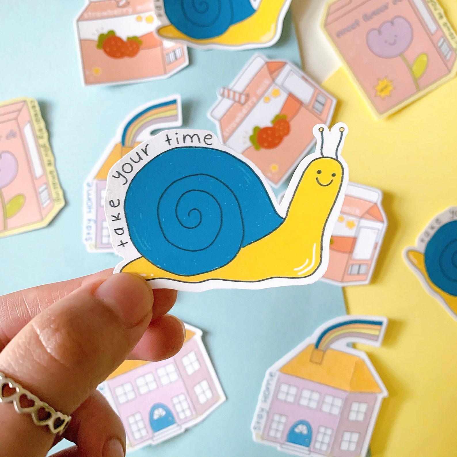 Snail Take Your Time Sticker Cute Stickers Die-cut - Etsy