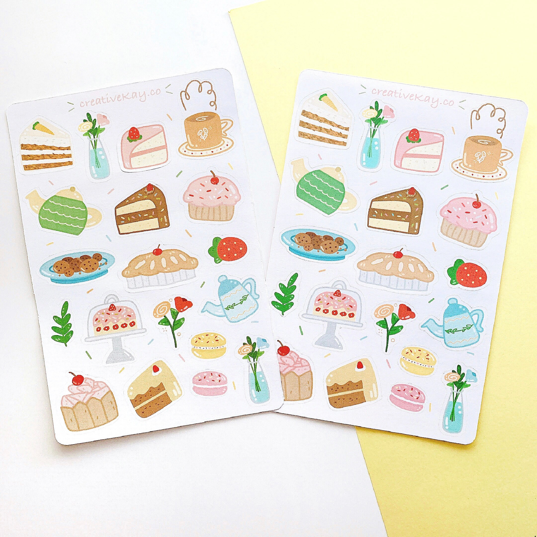 Cakes and Cookies Sticker Sheet Journal Stickers Planner | Etsy