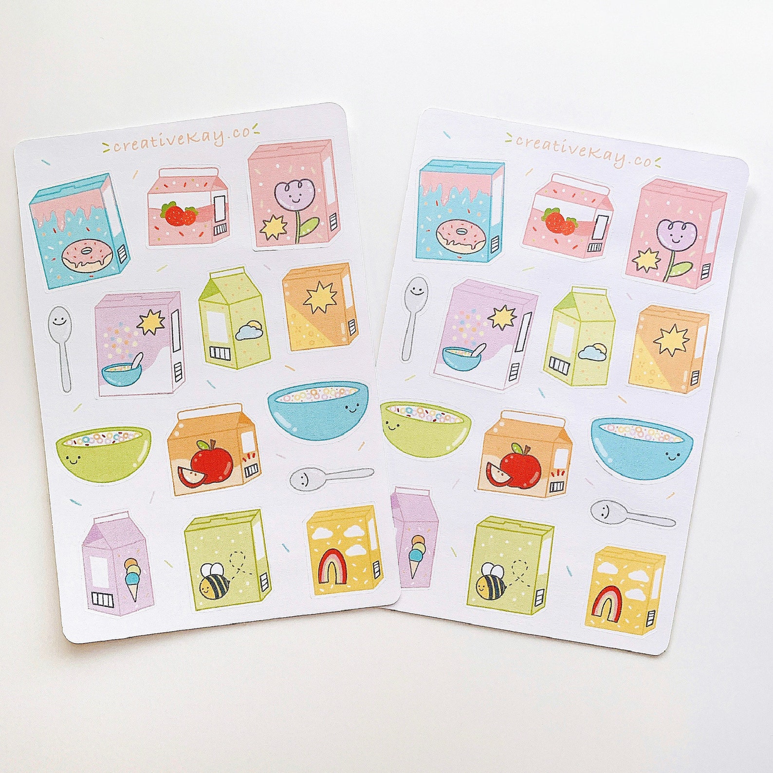 Cereal Sticker Sheet, Journal Stickers, Planner Stickers, Cute Stickers ...