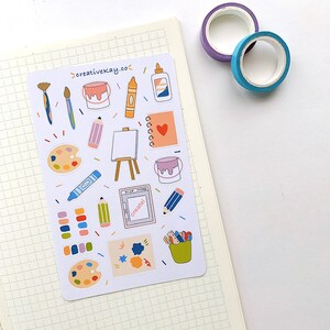 Art Sticker Sheet | Bullet Journal Stickers, Planner Stickers ...