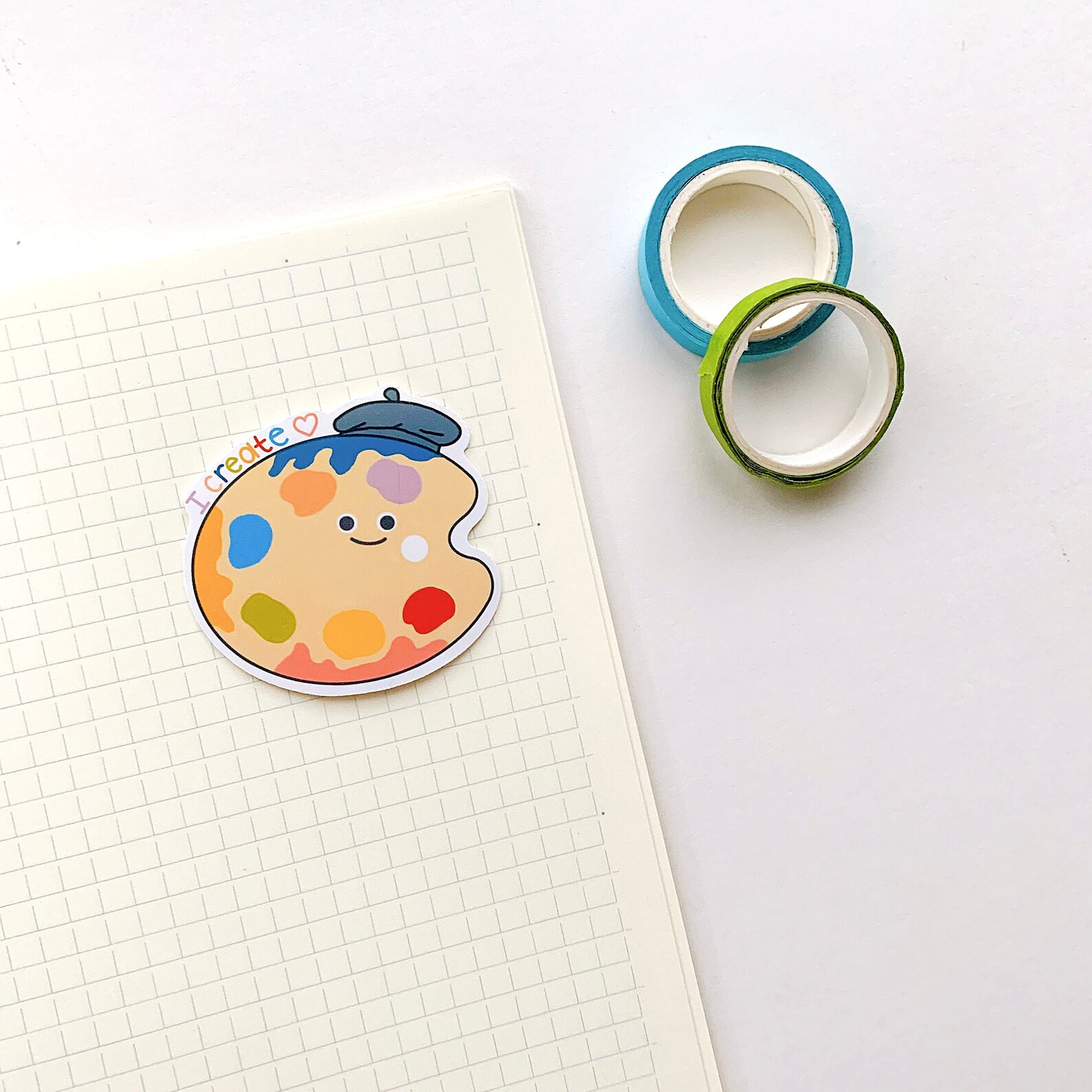 Paint Palette Sticker | Laptop Stickers, Journal Stickers, Planner ...