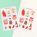 Cute Sauces Sticker Sheet Condiments Stickers, Journal Stickers - Etsy