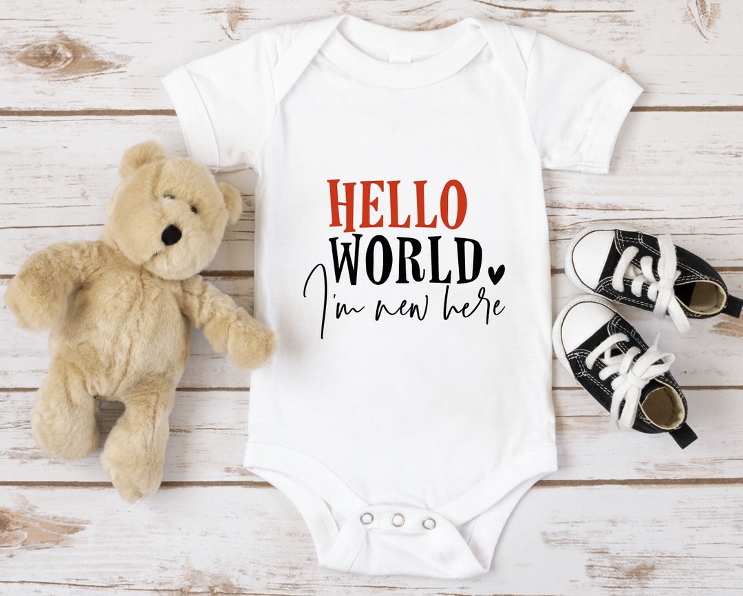 Hello World SVG, Birth Announcement Svg, Newborn, First Birthday ...