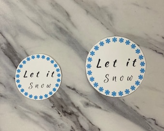 Let It Snow Snowflakes Waterslide Decal Clear READY TO - Etsy