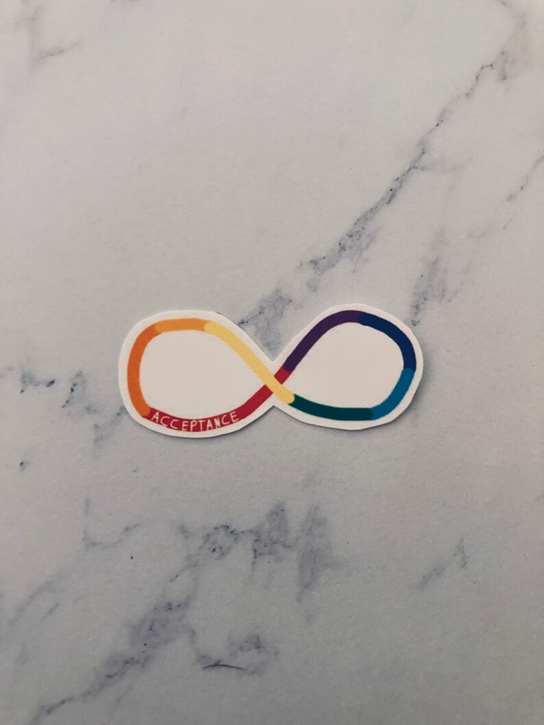 Autism Awareness/acceptance Stickers | Rainbow | Infinity Sign ...
