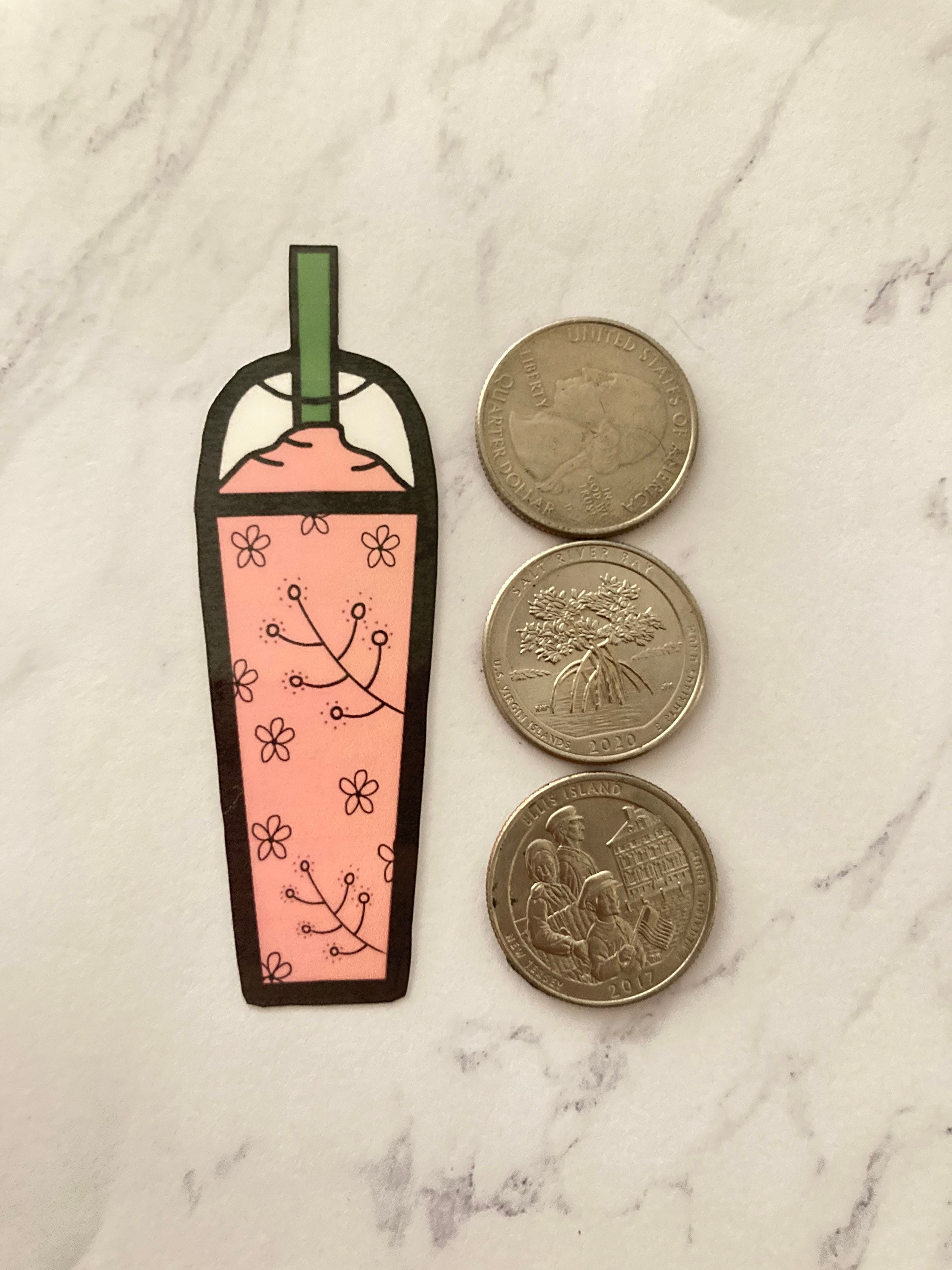 Aesthetic Sticker Frappe Pastel Flower Design Phone & - Etsy