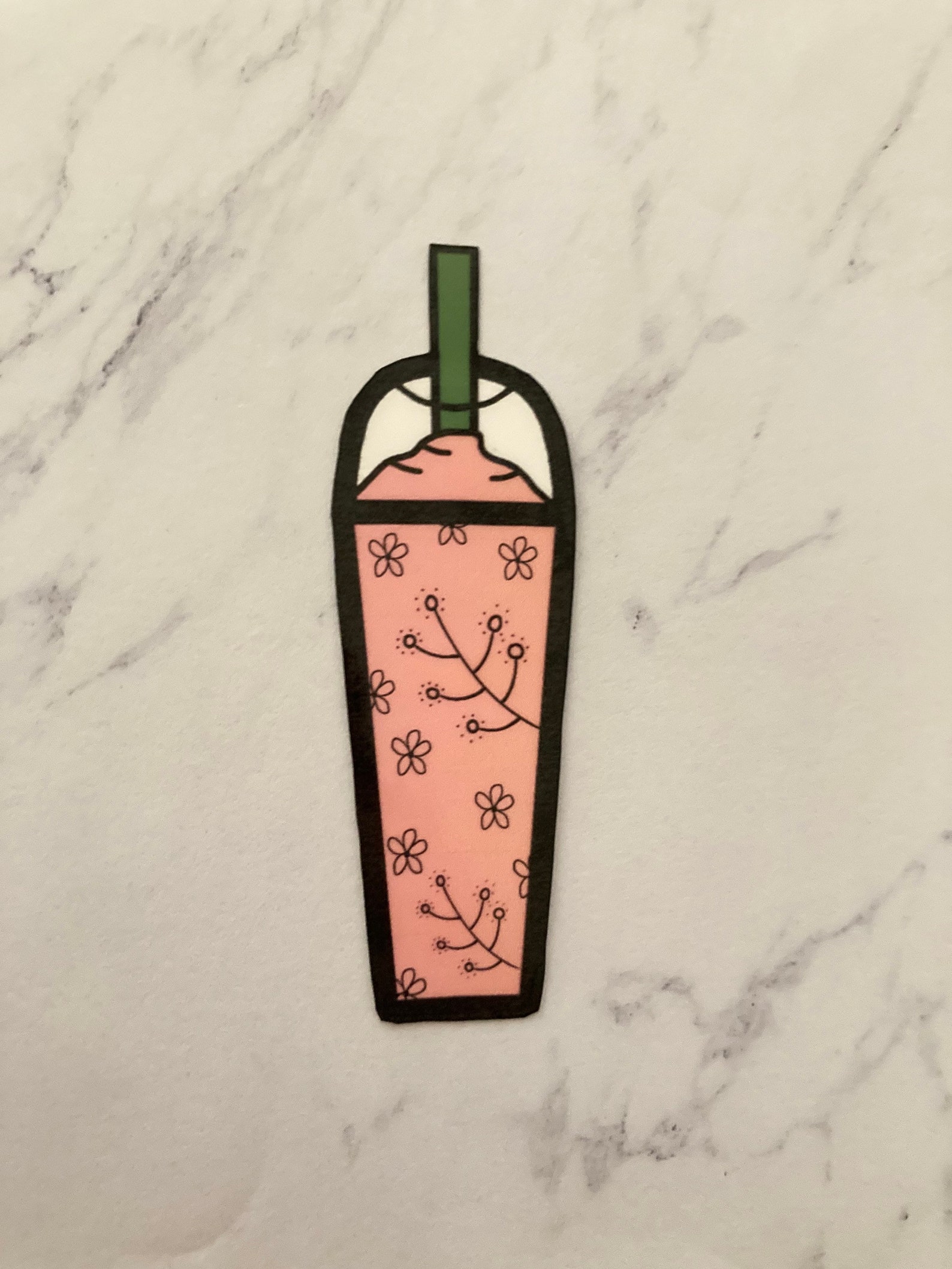 Aesthetic Sticker Frappe Pastel Flower Design Phone & - Etsy