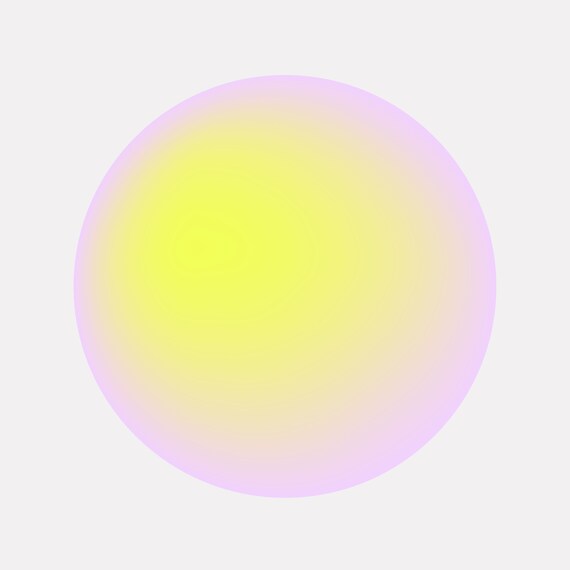 Gradient Glow Circle Room Decor Lighting Modern Kendall | Etsy