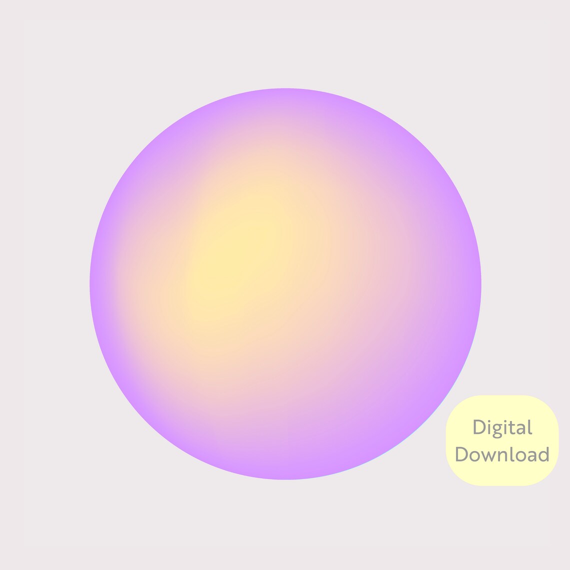 Gradient Glow Circle Room Decor Lighting Modern Kendall | Etsy