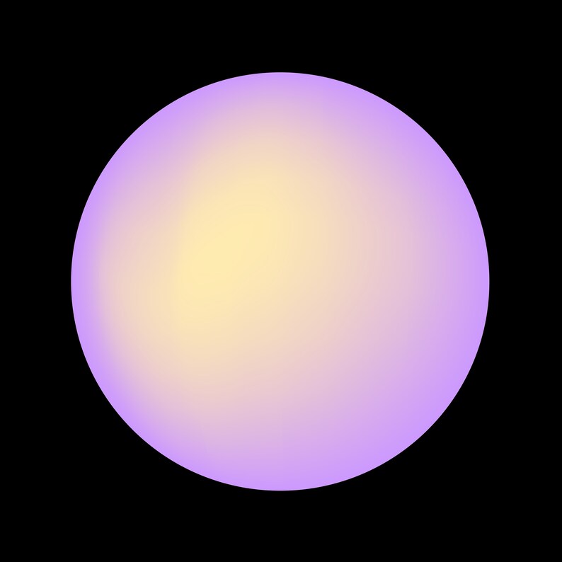 Gradient Glow Circle Room Decor Lighting Modern Kendall | Etsy