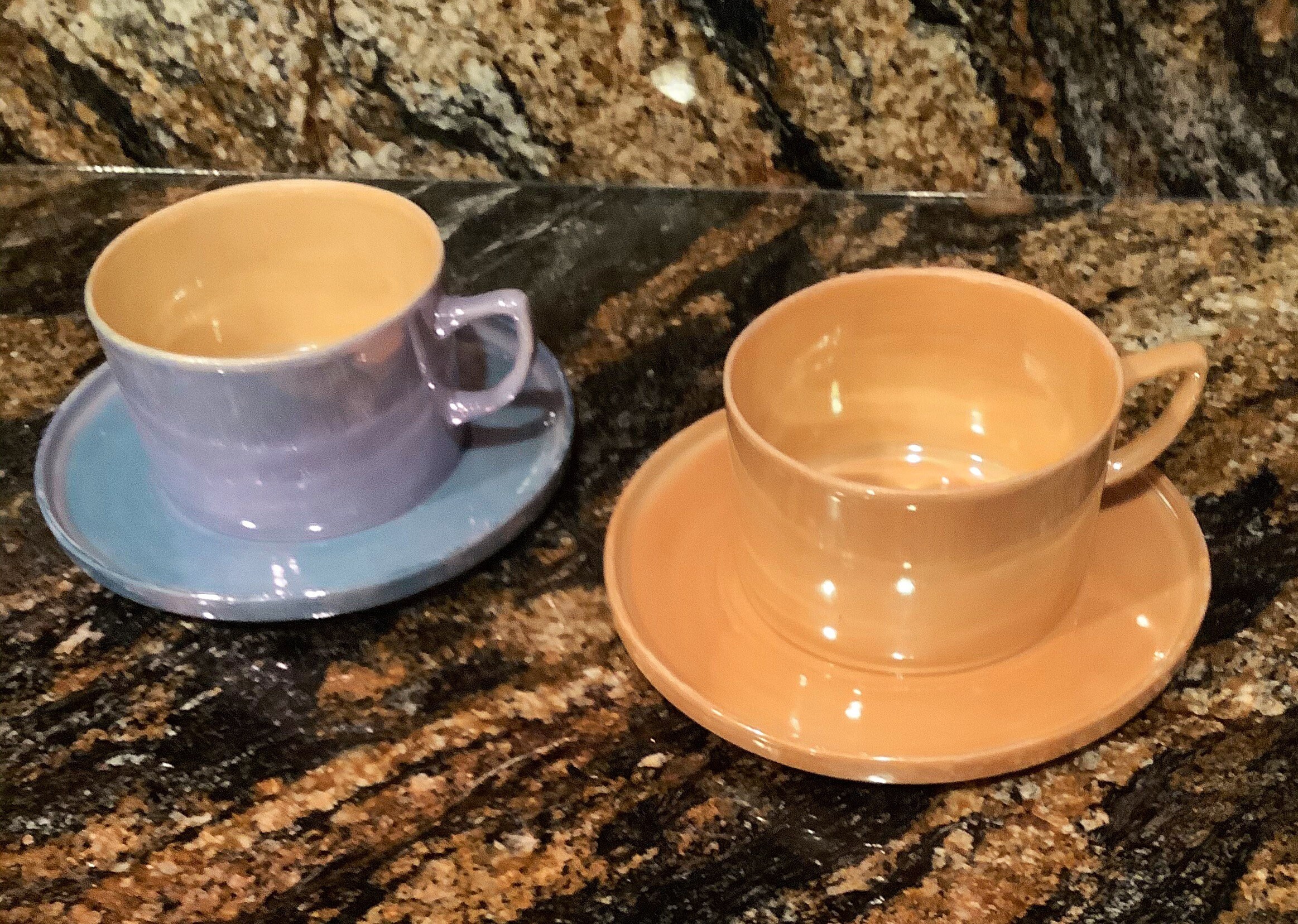 Vintage Set of 2 Lusterware Cup and Saucers - Etsy