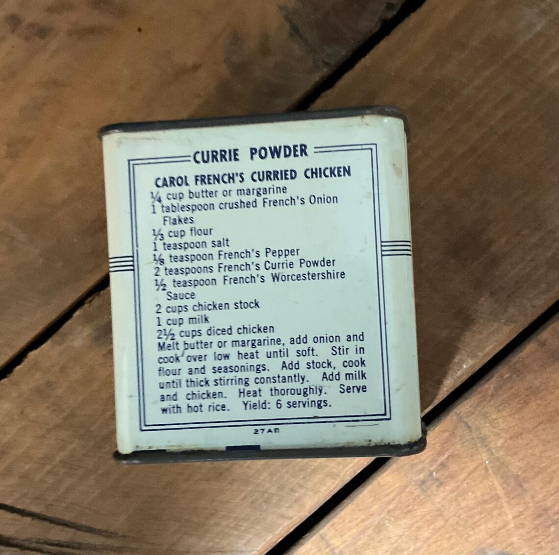 Vintage French’s Curry Powder Tin - Vintage Advertising Tins - Vintage ...