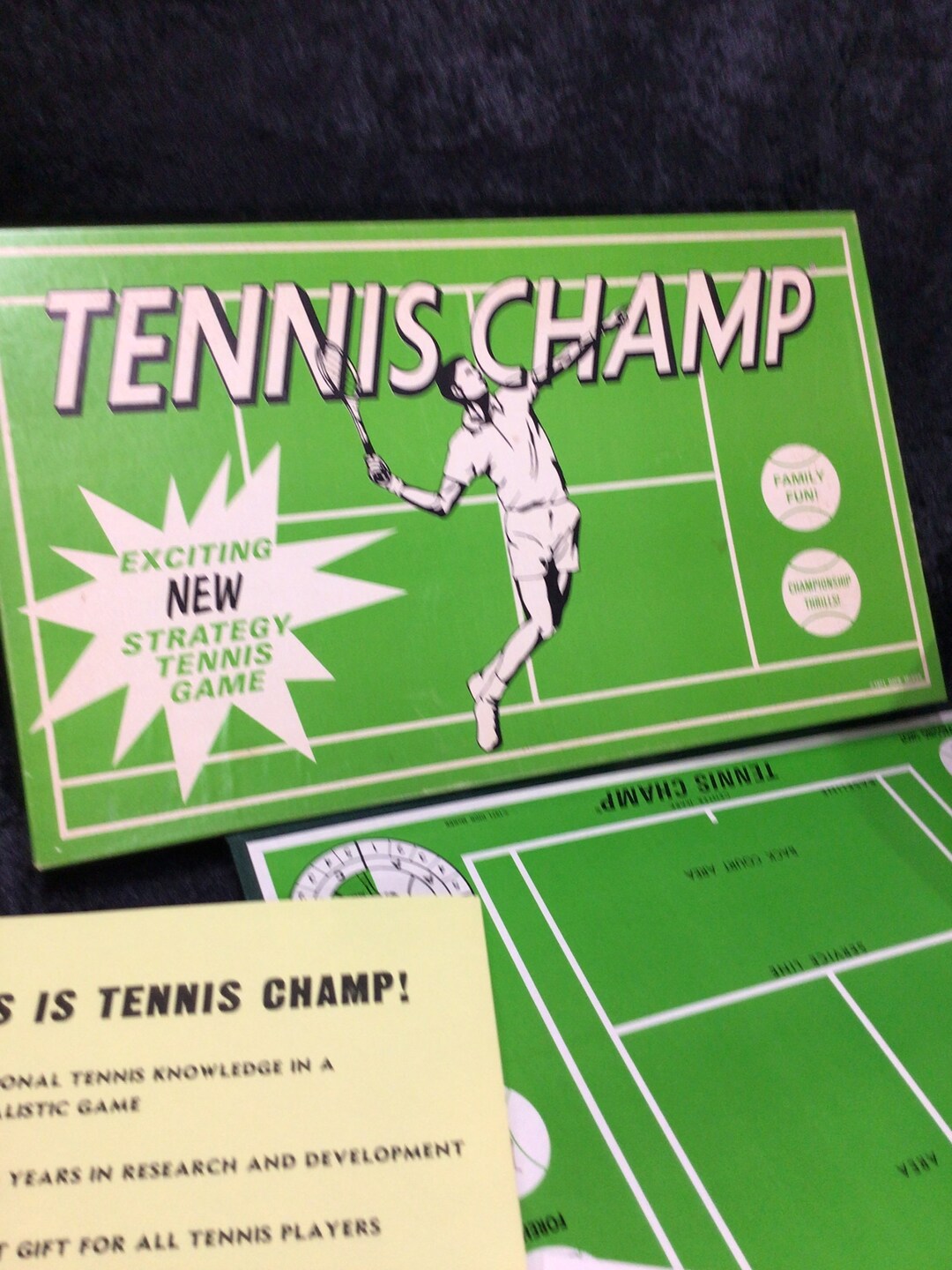 Vintage 1971 Tennis Champ Board Game Dick Mckee Rare Original Box ...