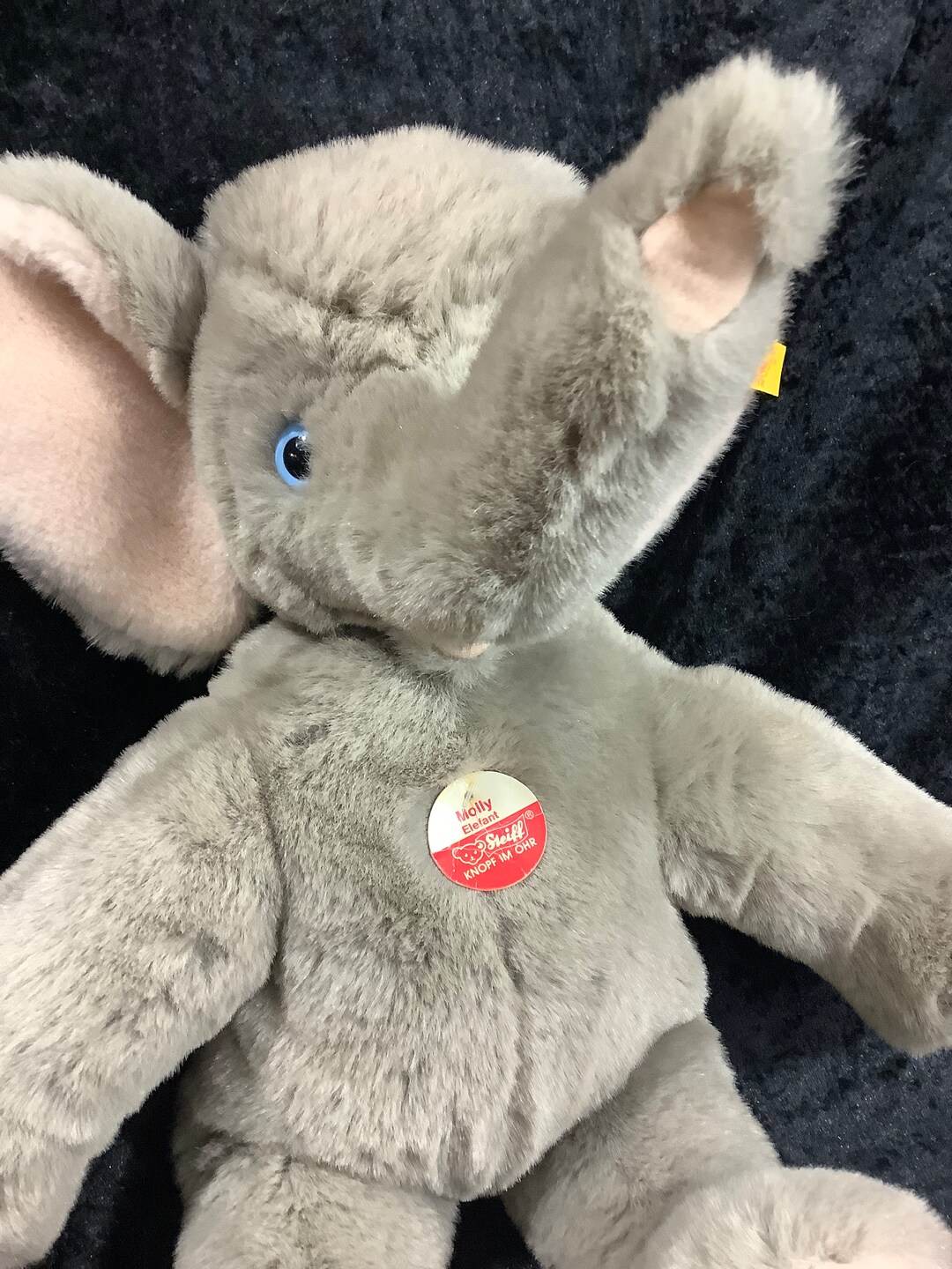 Vintage Steiff Molly Elephant With Tags and Button - Collectable Steiff ...