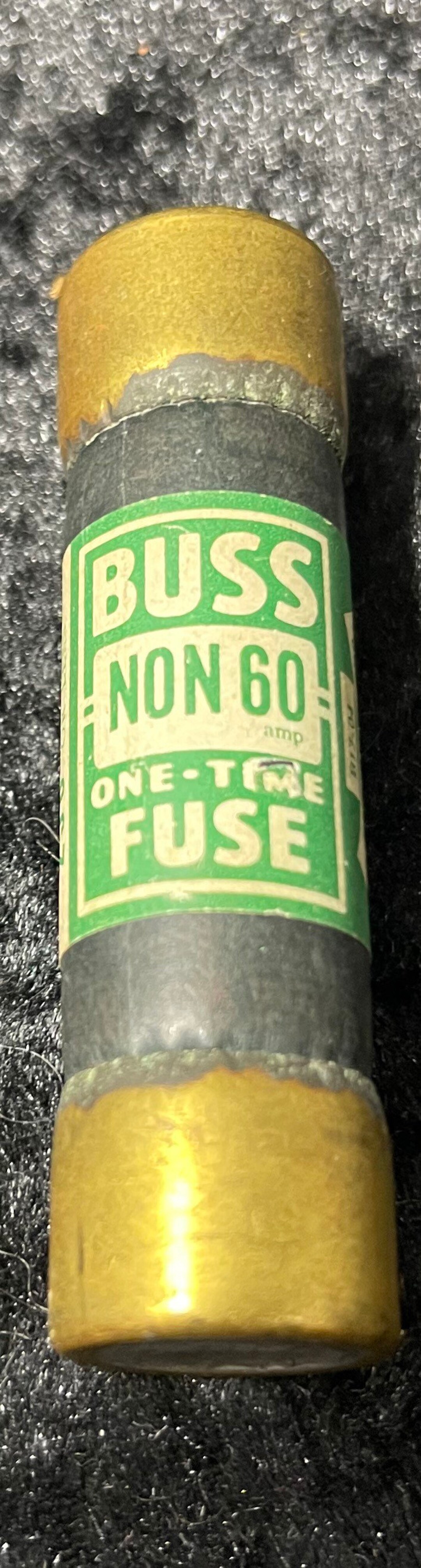 Vintage BUSS NON 60 Amp One Time Fuse 250 Volts or Less St. Louis ...