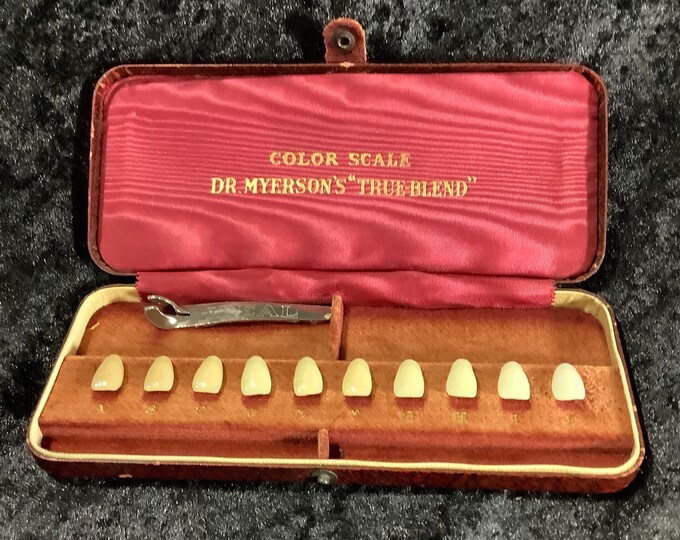 Antique Dr. Myerson’s “TRUE-BLEND” Color Scale for Teeth - Vintage ...