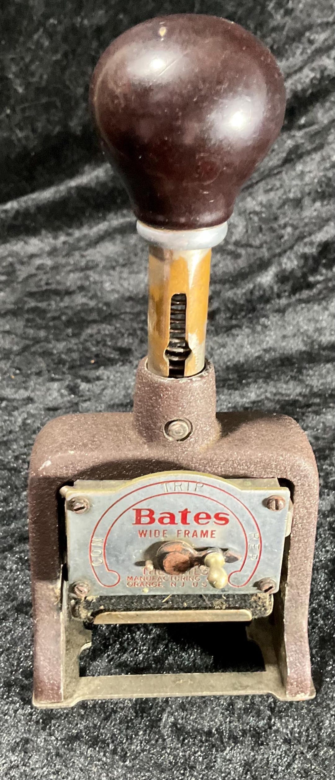 Vintage Office Collectible Bates Wide Base Numeber Stamp Machine - Etsy