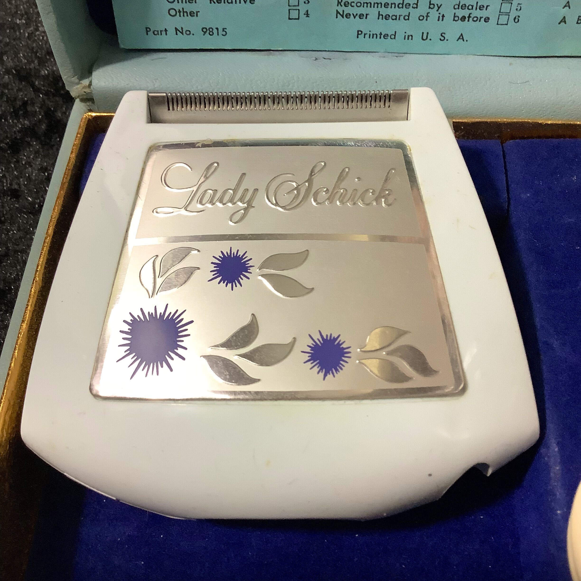 Vintage Lady Schick Electric Razor in Blue Model 108-7. in | Etsy