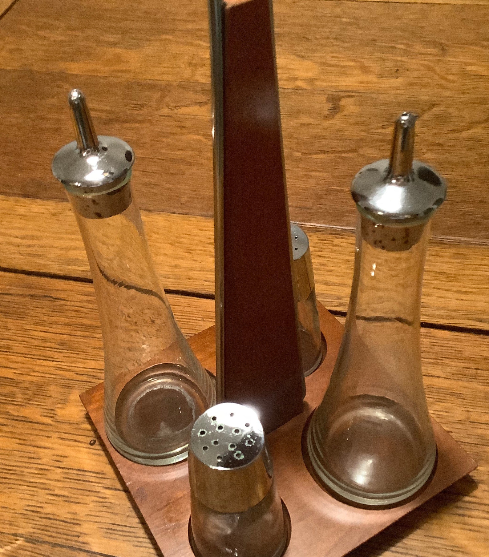 Vintage MCM Cruet Set Salt/pepper/oil/vinegar - Etsy