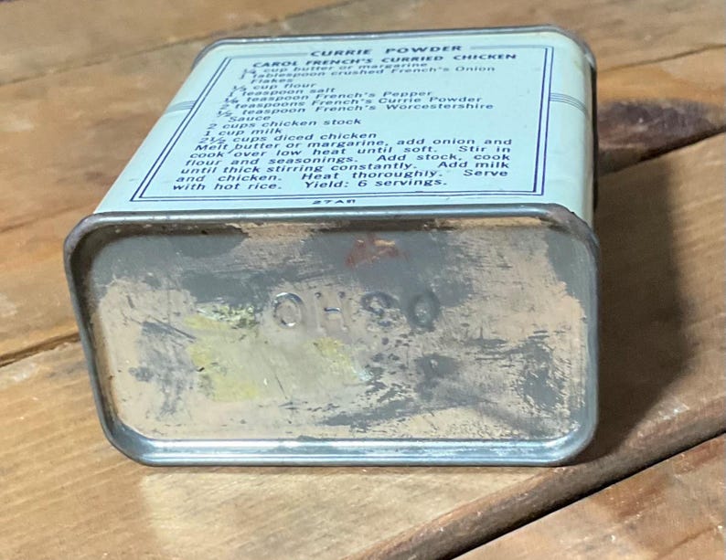 Vintage French’s Curry Powder Tin - Vintage Advertising Tins - Vintage ...