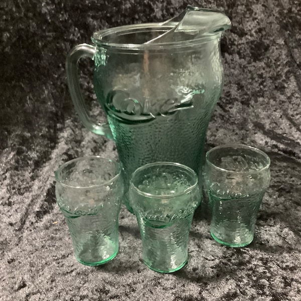 Coke Pitcher and Glass - Etsy