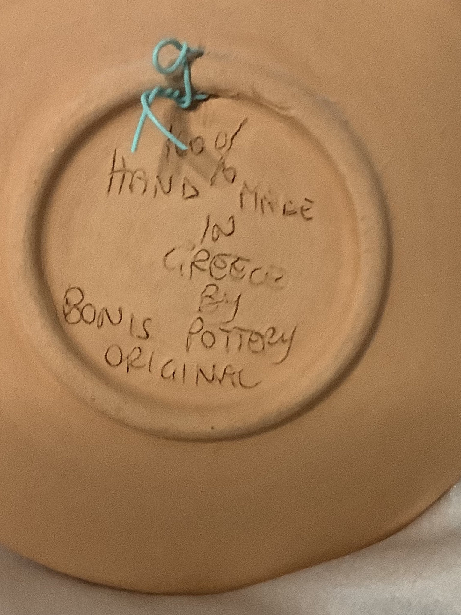 Vintage Original Bonis Pottery Handmade/hand Painted - Etsy