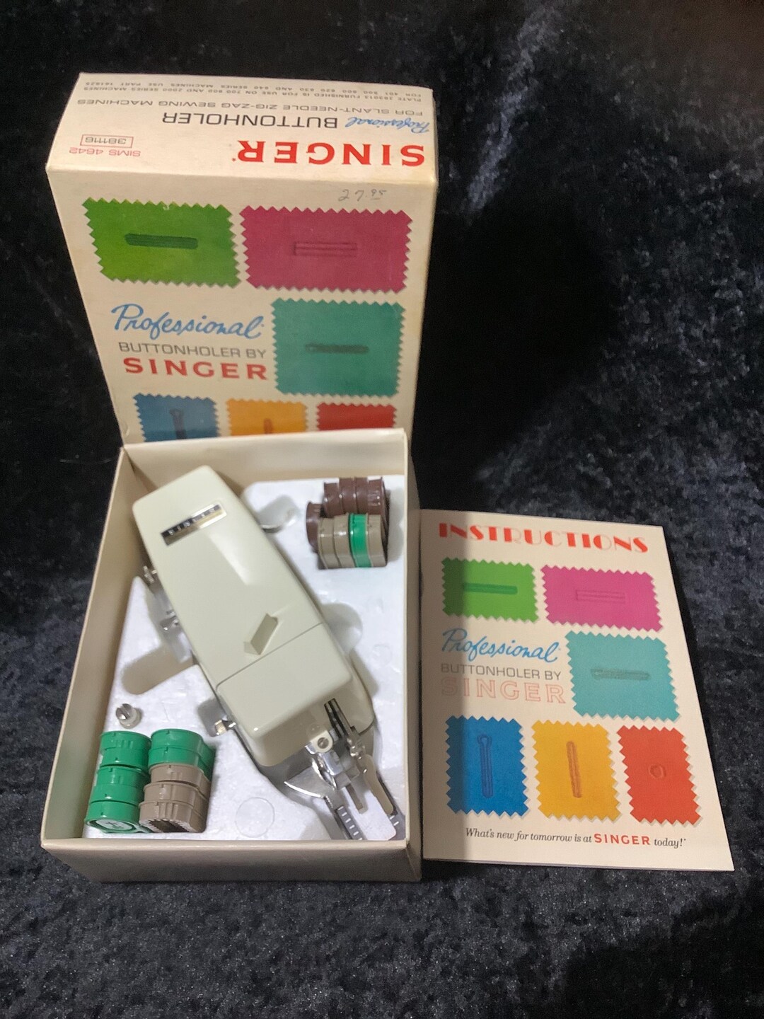 Vintage Singer Buttonholer #38116 Singer Slant Needle Zigzag Sewing ...