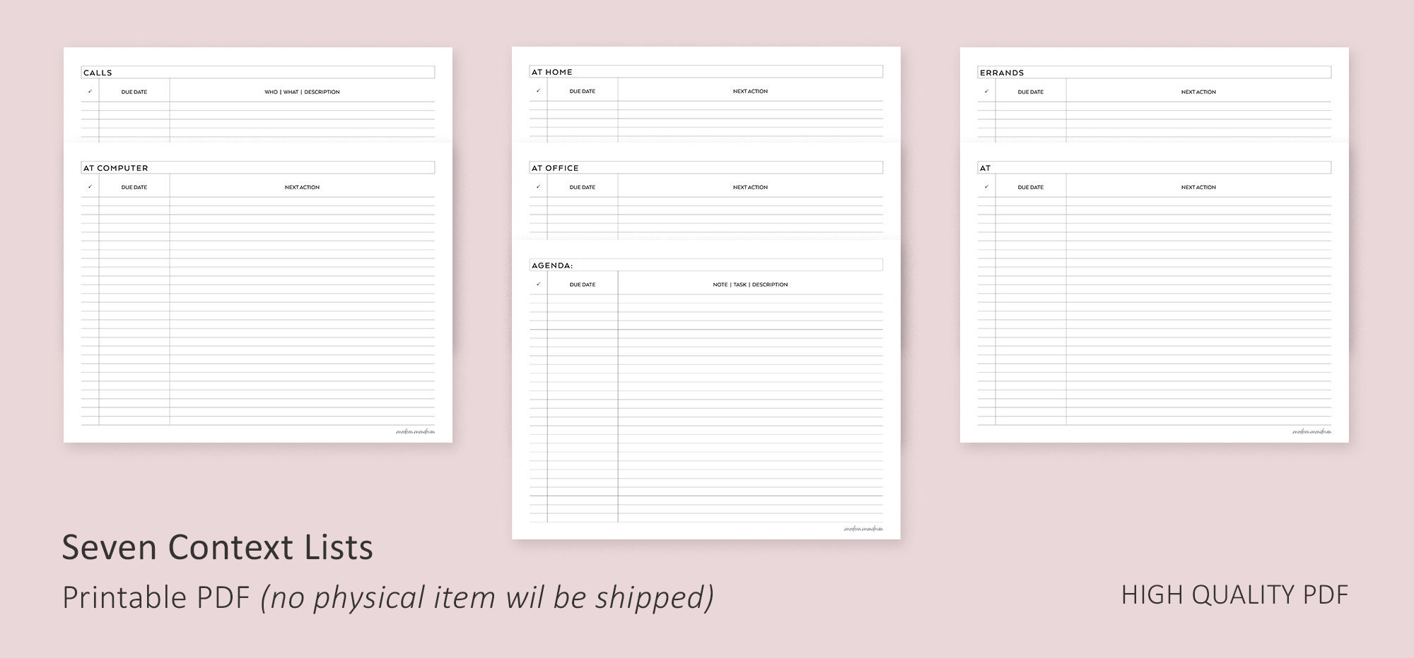 Context List Bundle Tasks by Context Printable To Do List | Etsy Context List Bundle Tasks by Context Printable To Do List | Etsy