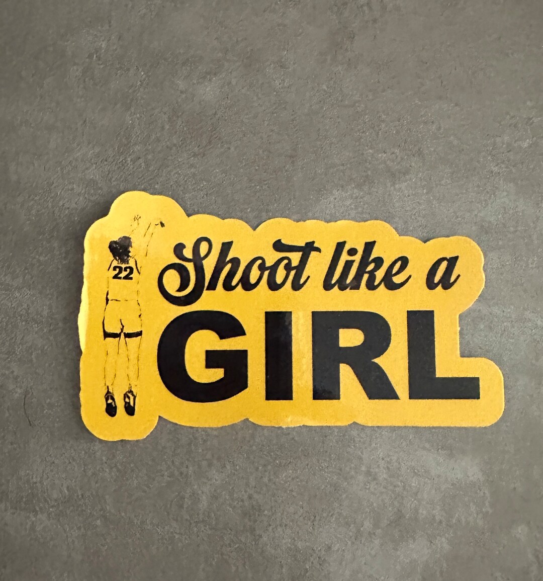 Empowering Sticker: 'shoot Like a Girl' With Caitlyn Clark - Etsy