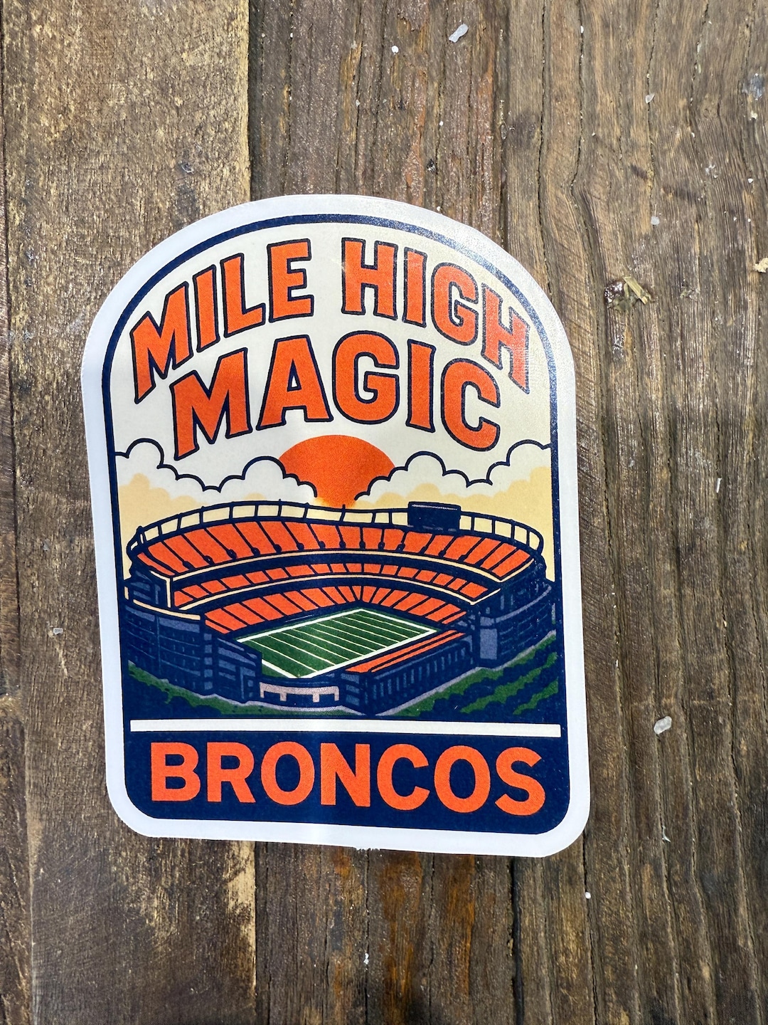 Mile High Magic Sticker | Denver Football Stadium Decal | Colorado Fan ...