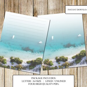 Printable Stationery Letter Size / A4 Size Lined / Unlined Digital ...