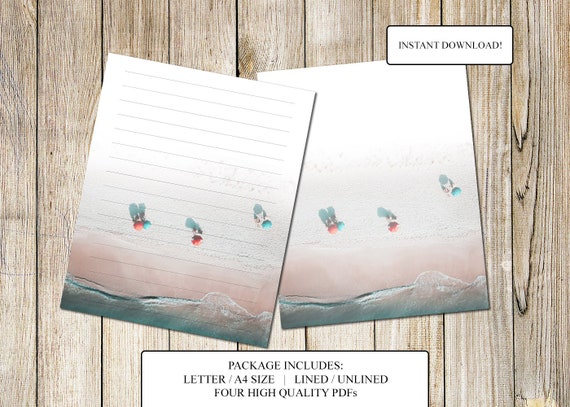 Printable Stationery Letter Size / A4 Size Lined / Unlined - Etsy
