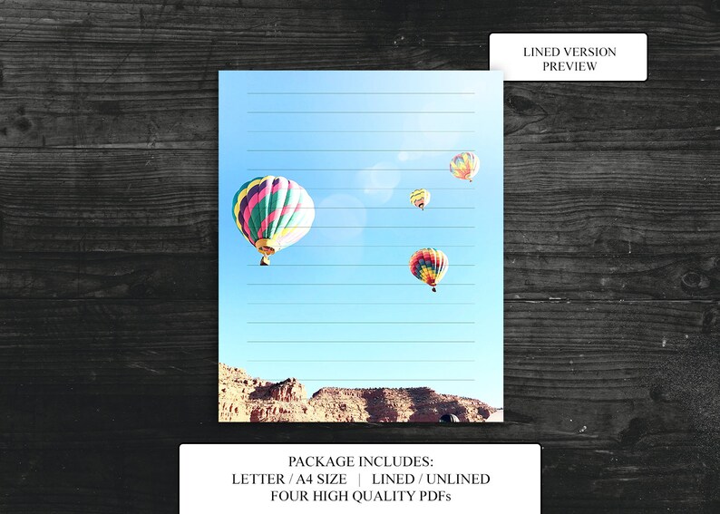 Printable Stationery Letter Size / A4 Size Lined / Unlined - Etsy