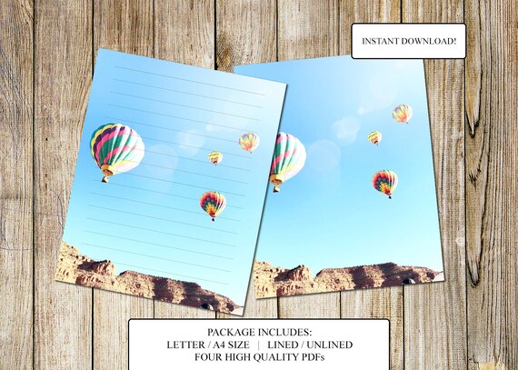 Printable Stationery Letter Size / A4 Size Lined / Unlined - Etsy