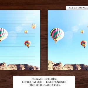 Printable Stationery Letter Size / A4 Size Lined / Unlined - Etsy