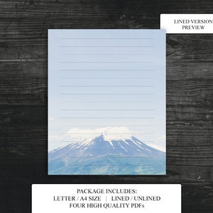 Mt Fuji Printable Stationery Letter Size / A4 Size Lined / Unlined ...
