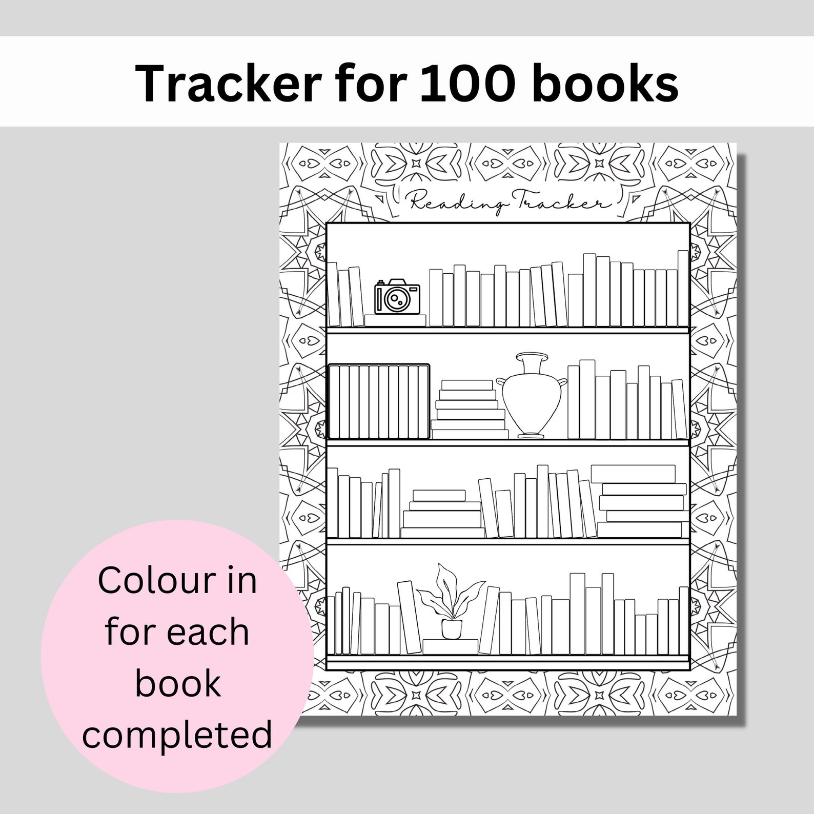 Printable Reading Tracker, Printable Reading Log, Fillable PDF, Reading ...