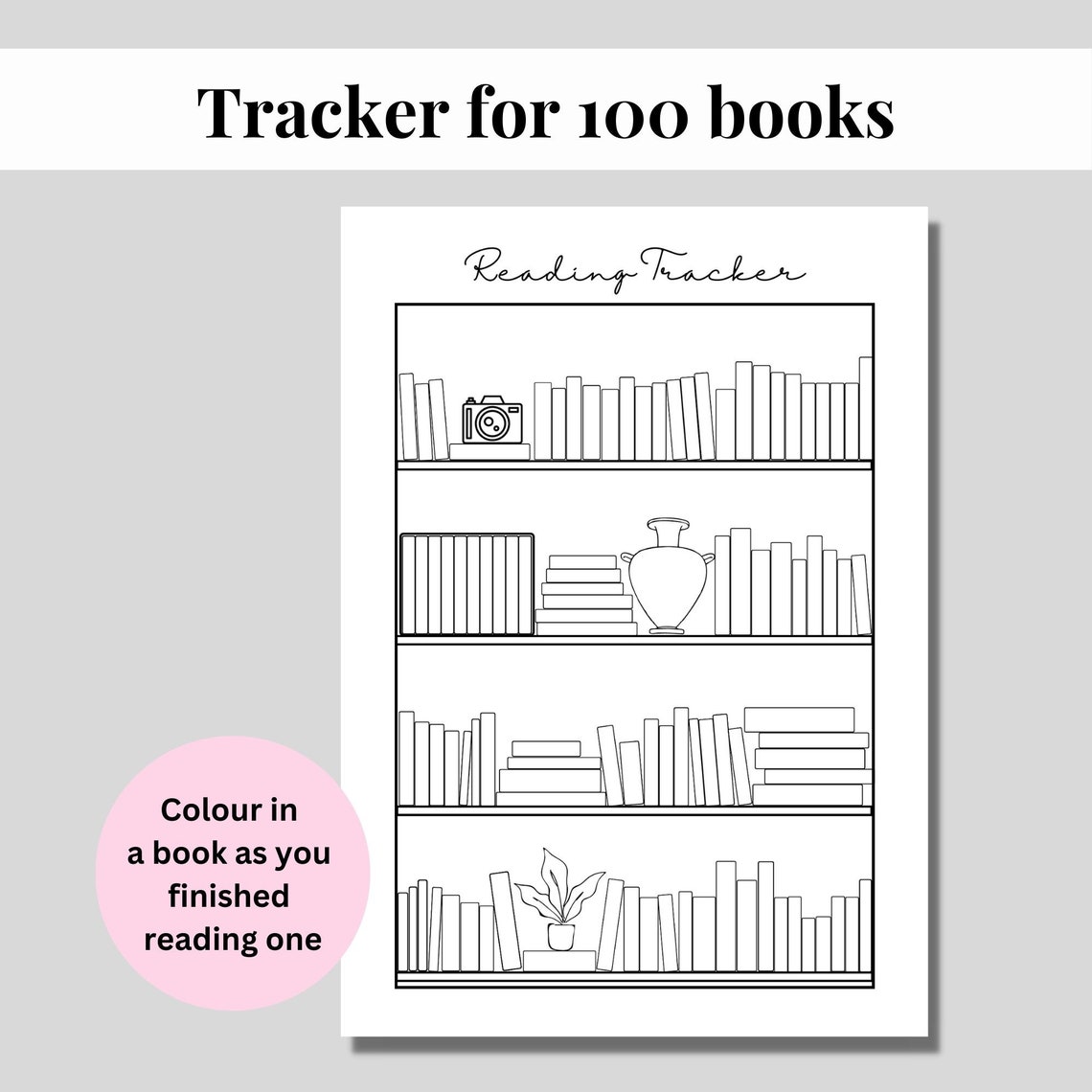 Reading Tracker, Printable Reading Log, Fillable PDF, Printable Reading ...