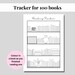 Reading Tracker, Printable Reading Log, Fillable PDF, Printable Reading ...
