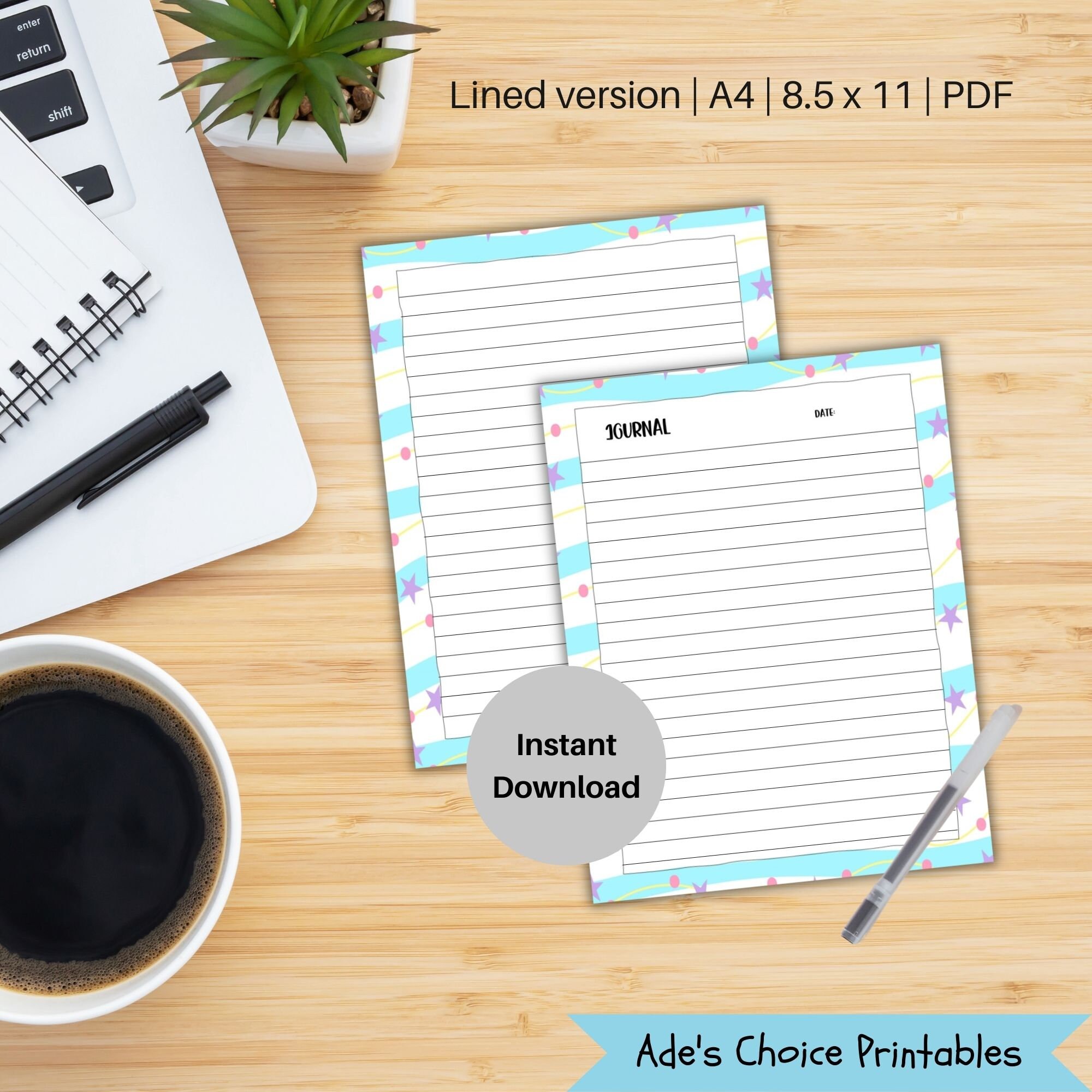 Printable Writing Paper, Printable Journal Pages, Planner Insert | A4 ...